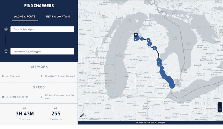 EV Charging: Detroit to Traverse City with FordPass & Blue Oval | Bill ...