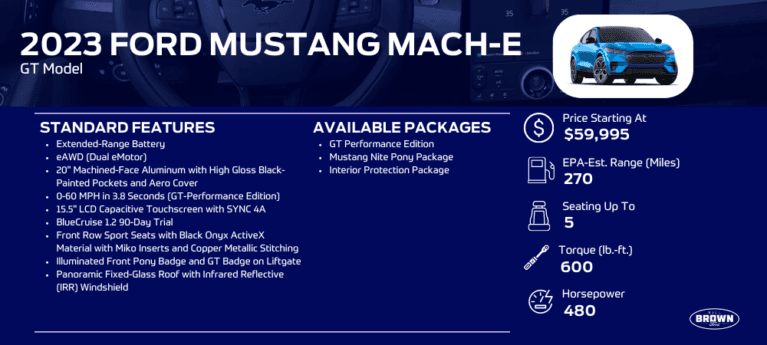 The 2023 Ford Mustang Mach-E GT Specs | Available At Bill Brown Ford