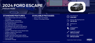 Discover The 2024 Ford Escape Platinum Specs | Bill Brown Ford