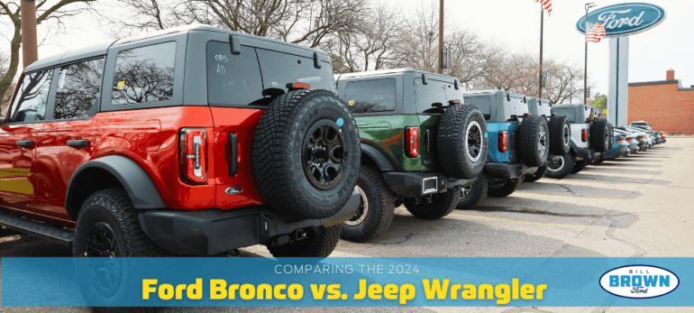 The 2024 Ford Bronco vs. Jeep Wrangler Specs | Bill Brown Ford