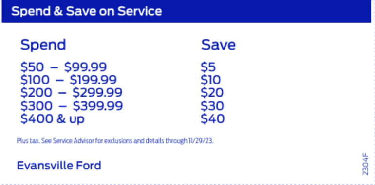 Ford Service Specials Near Me | Local Oil Change Coupons