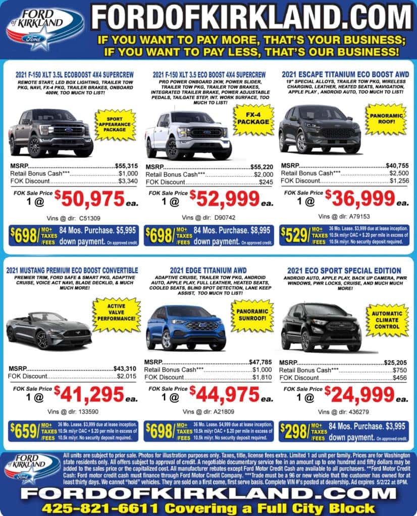 Weekly Advertisement | Ford of Kirkland